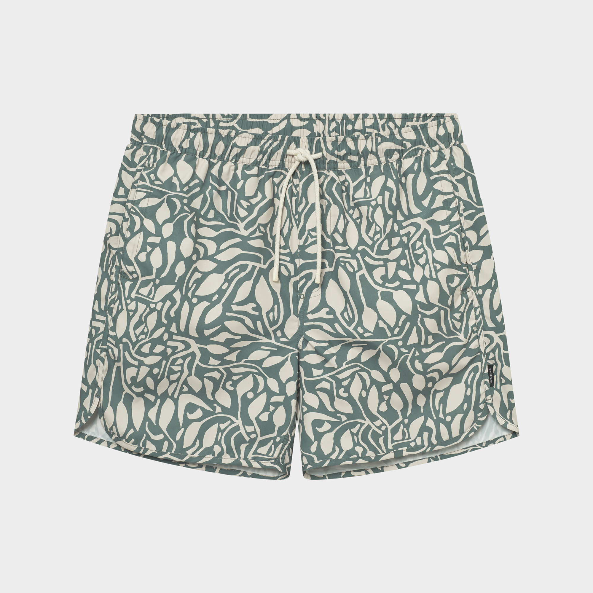 DEDICATED - Swim Shorts Sandhamn Leaf Mosaic Leaf Green