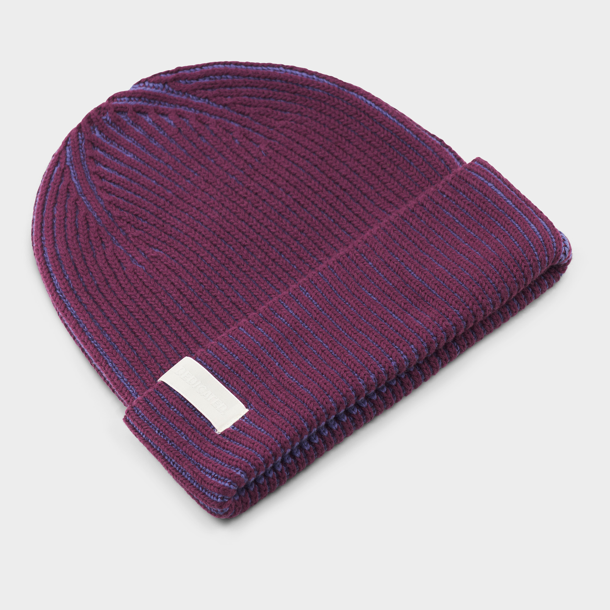 DEDICATED - Beanie Narvik Brioche Fig Red/Heron Blue