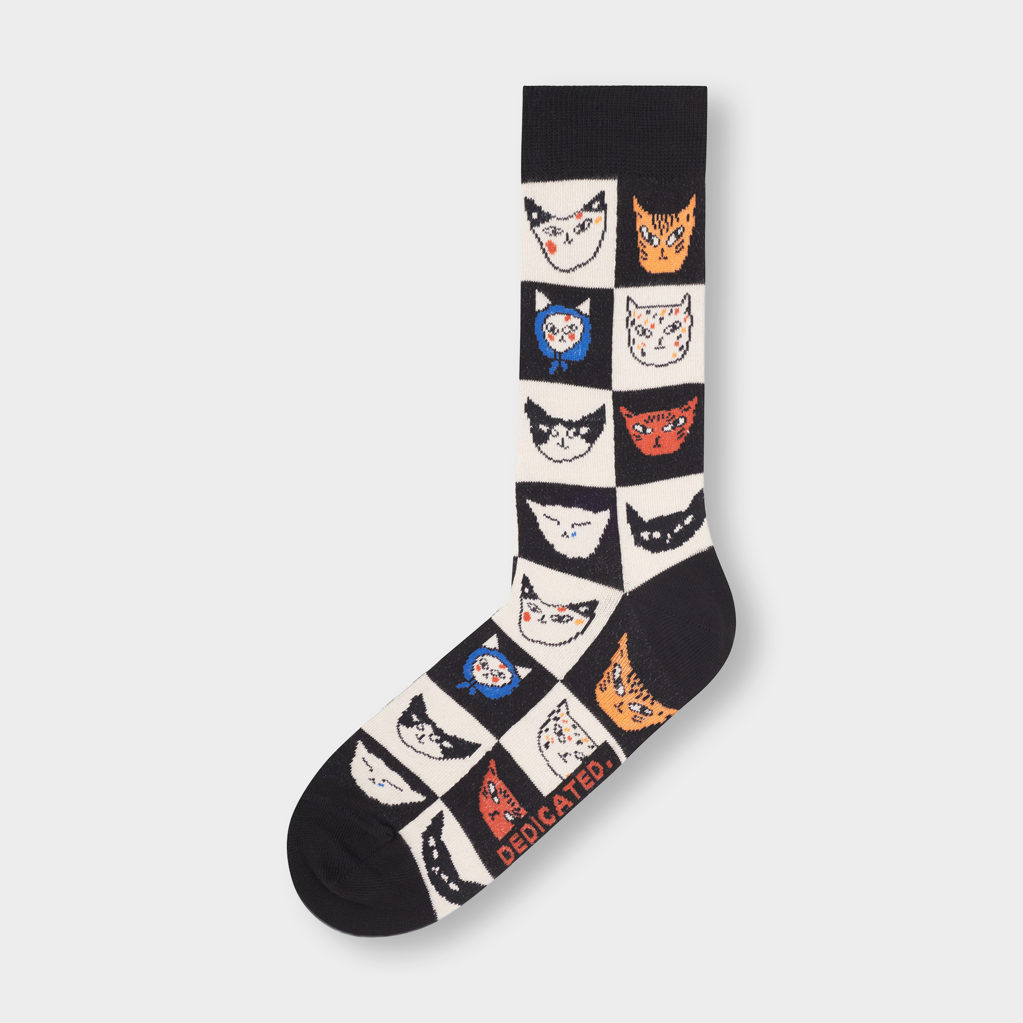 DEDICATED - Socks Sigtuna Cat Bingo Black