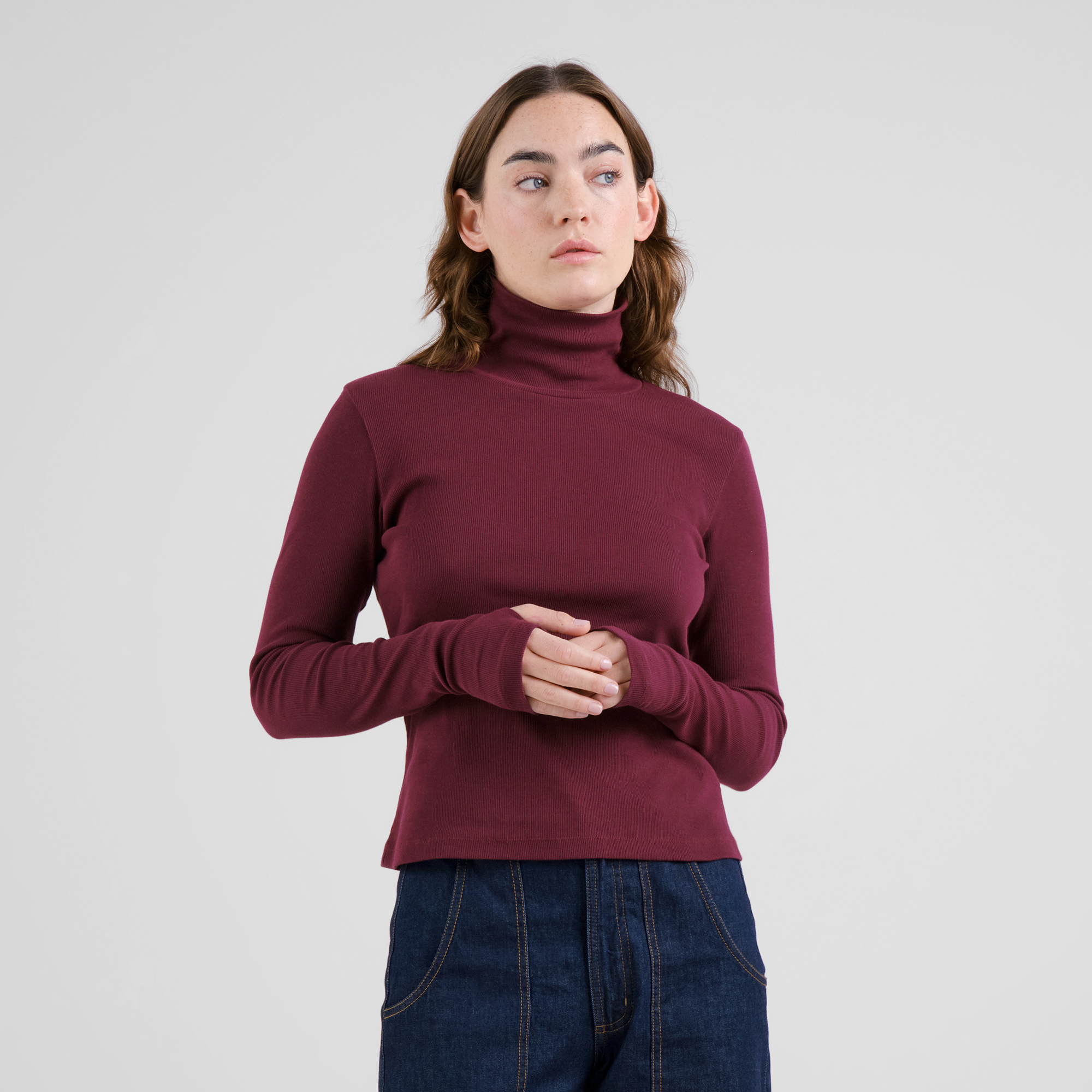 DEDICATED - Rib Top Malma Fig Red