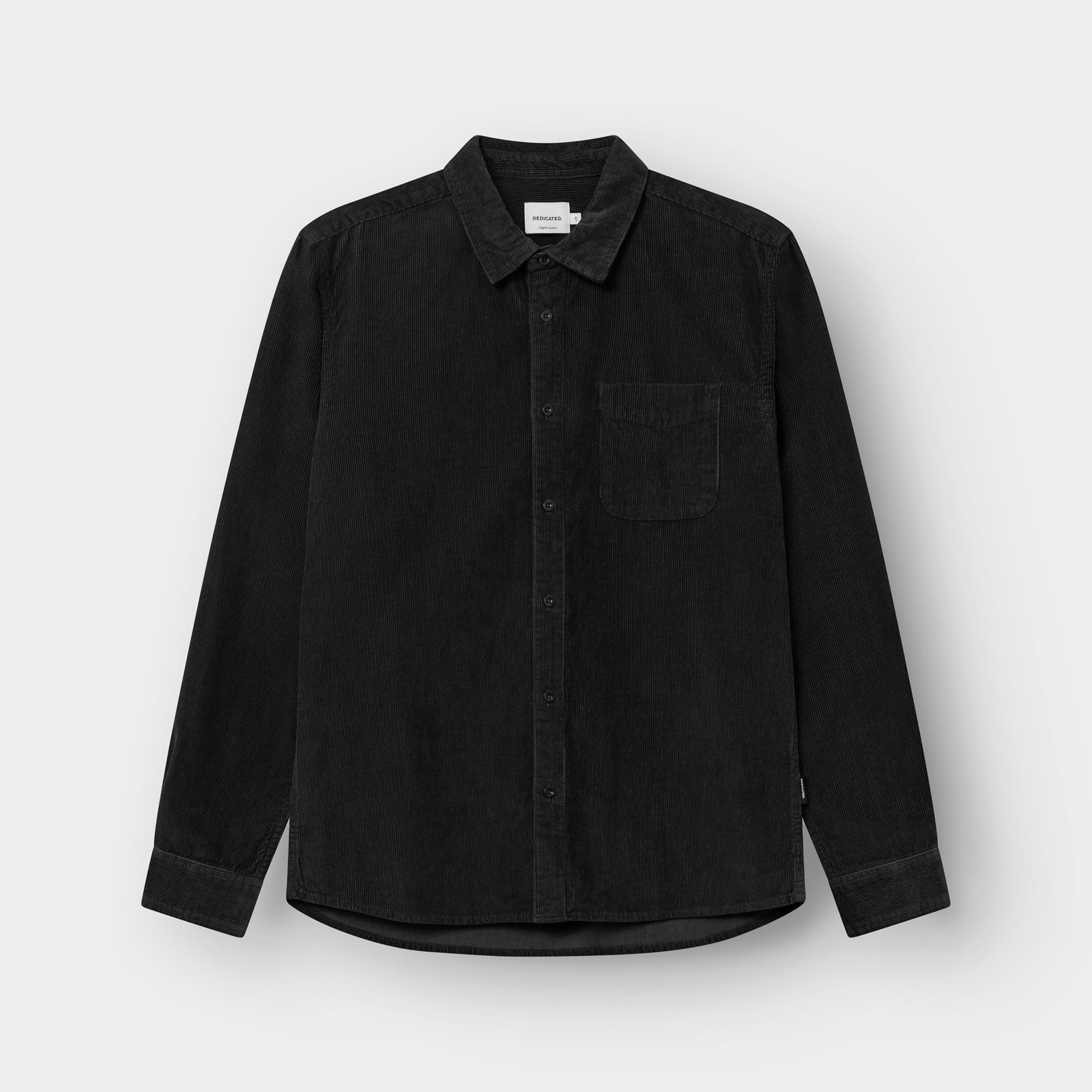 DEDICATED - Shirt Varberg Corduroy Black